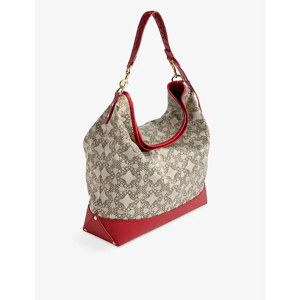 Vivienne Westwood Nancy Monogram-Print Recycled-Polyester Shoulder